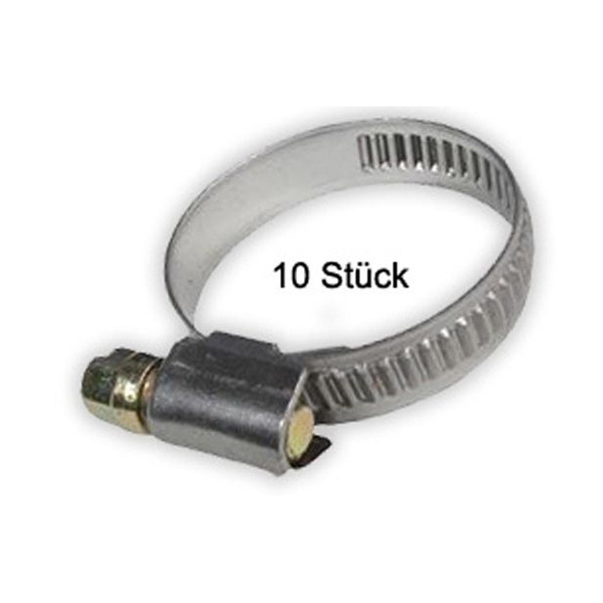 Schlauchklemmen, 10 St., W2, rostfrei, 60-80 mm, 12 mm breit ...
